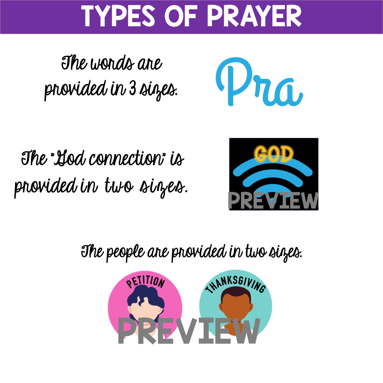 Christian Bulletin Board: Types of Prayers | Made By Teachers