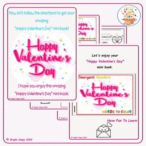 ''Valentine's Day'' Mini-Coloring Book/ Emergent Readers/ February ...