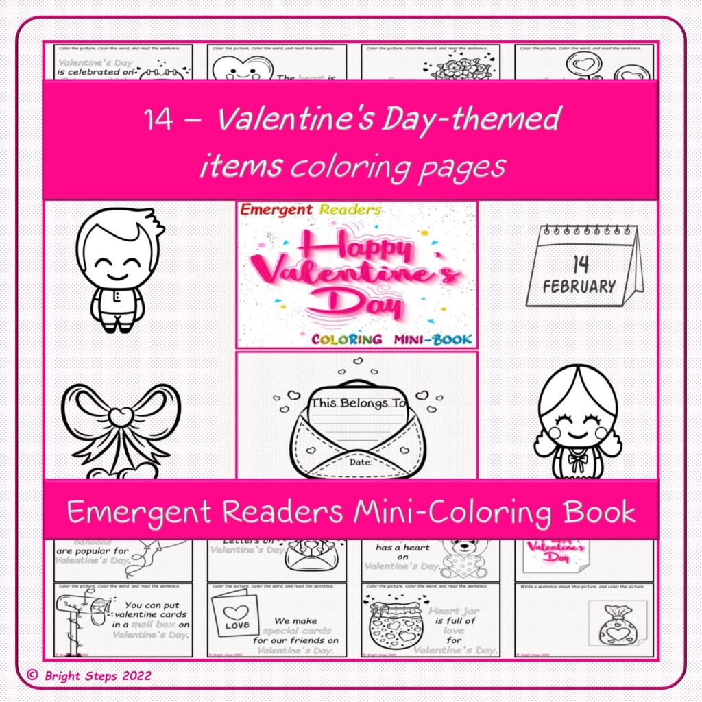 ''Valentine's Day'' Mini-Coloring Book/ Emergent Readers/ February ...