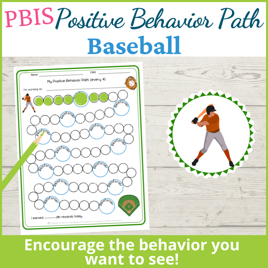 Behavior Visual Supports- Baseball | Made By Teachers