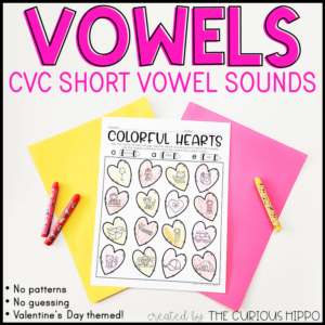 CVC short vowel practice - Valentine's Day | Made By Teachers