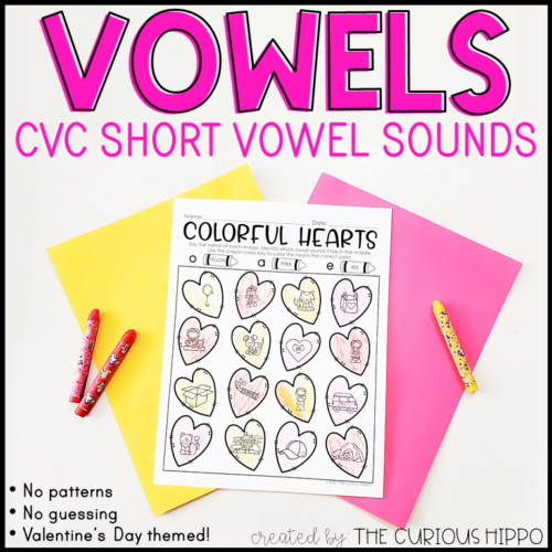 CVC short vowel practice - Valentine's Day | Made By Teachers