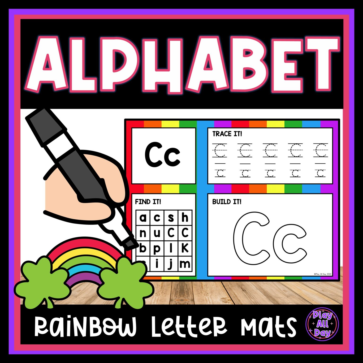 Rainbow Letter Mats for Letter Recognition and Formation | St. Patrick ...
