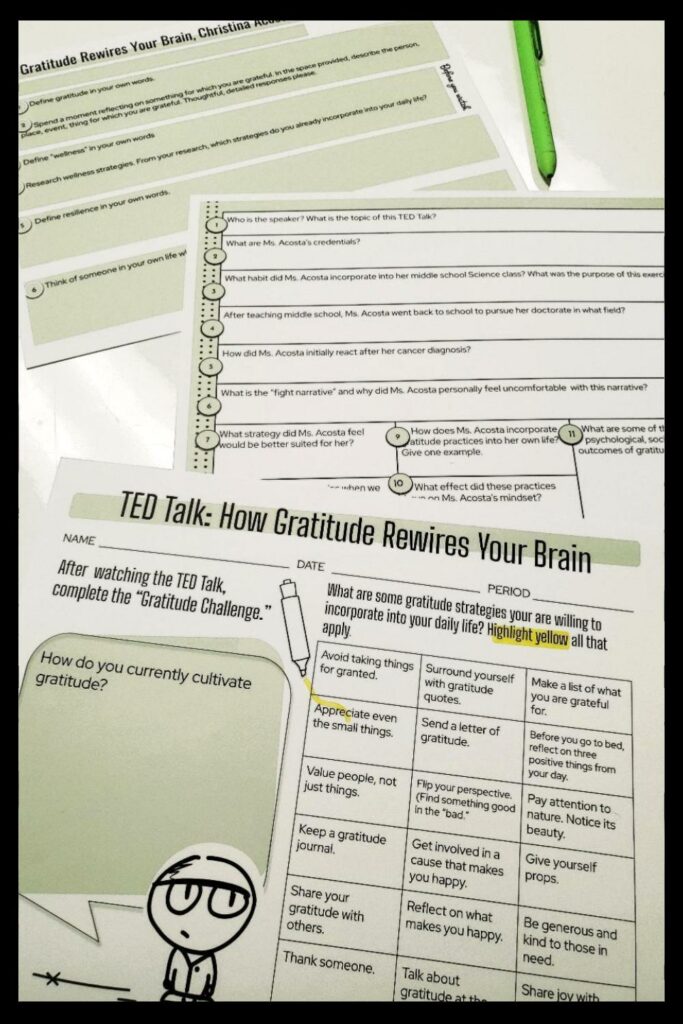 Ted Talk Lesson How Gratitude Rewires Your Brain Made By Teachers