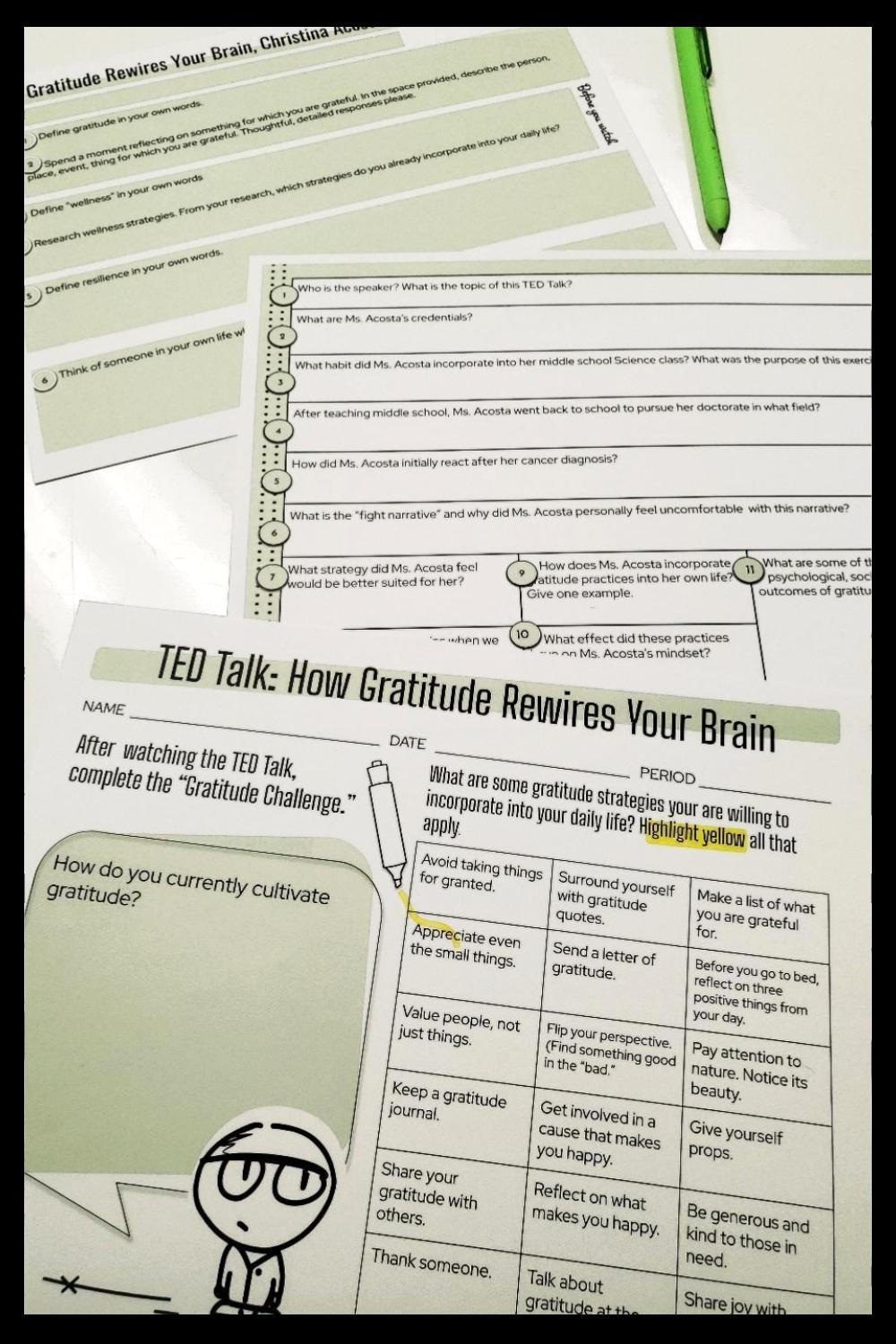 TED Talk Lesson: How Gratitude Rewires Your Brain | Made By Teachers