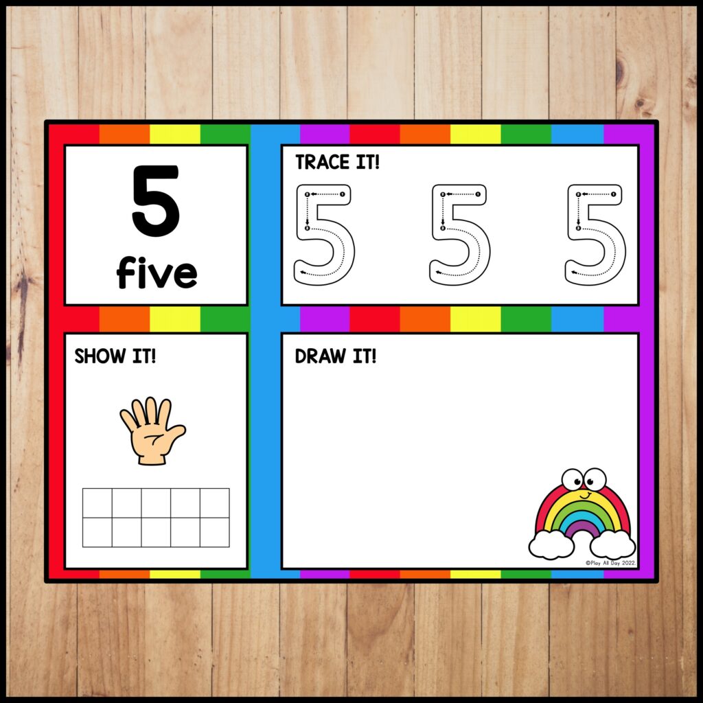 Rainbow Number Mats for Numbers 1 to 10 | St. Patrick’s Day Math | Made ...