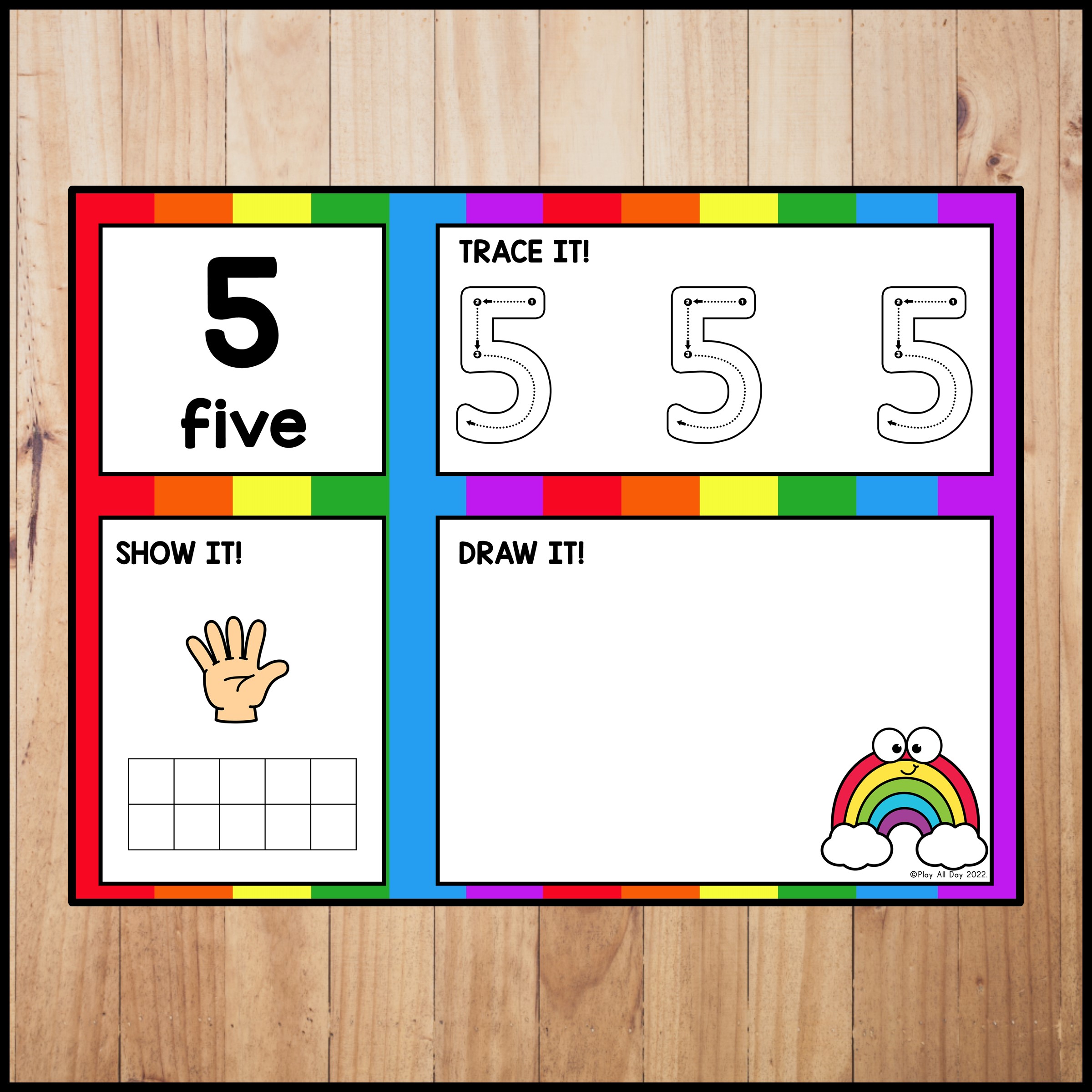 Rainbow Number Mats for Numbers 1 to 10 | St. Patrick’s Day Math | Made ...