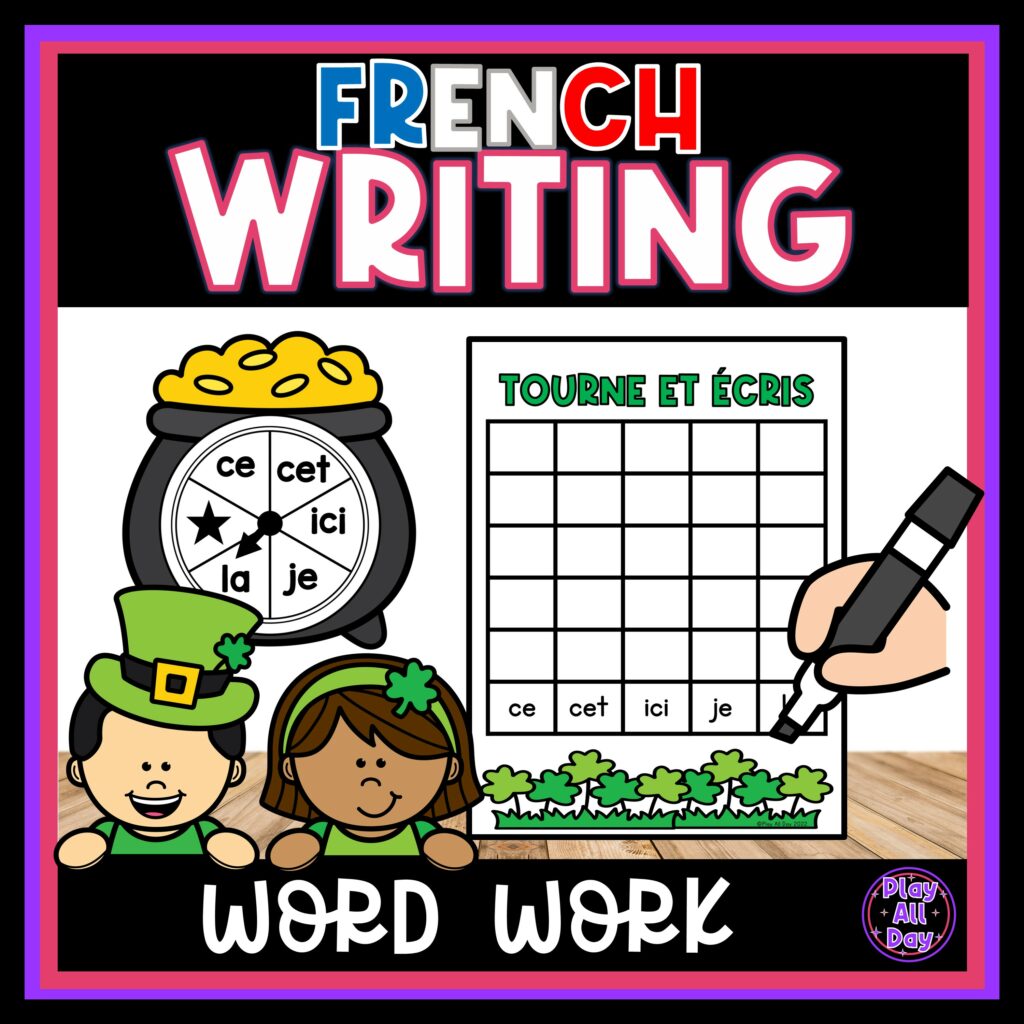 French St. Patrick’s Day Word Work with Sight Words | Les mots ...