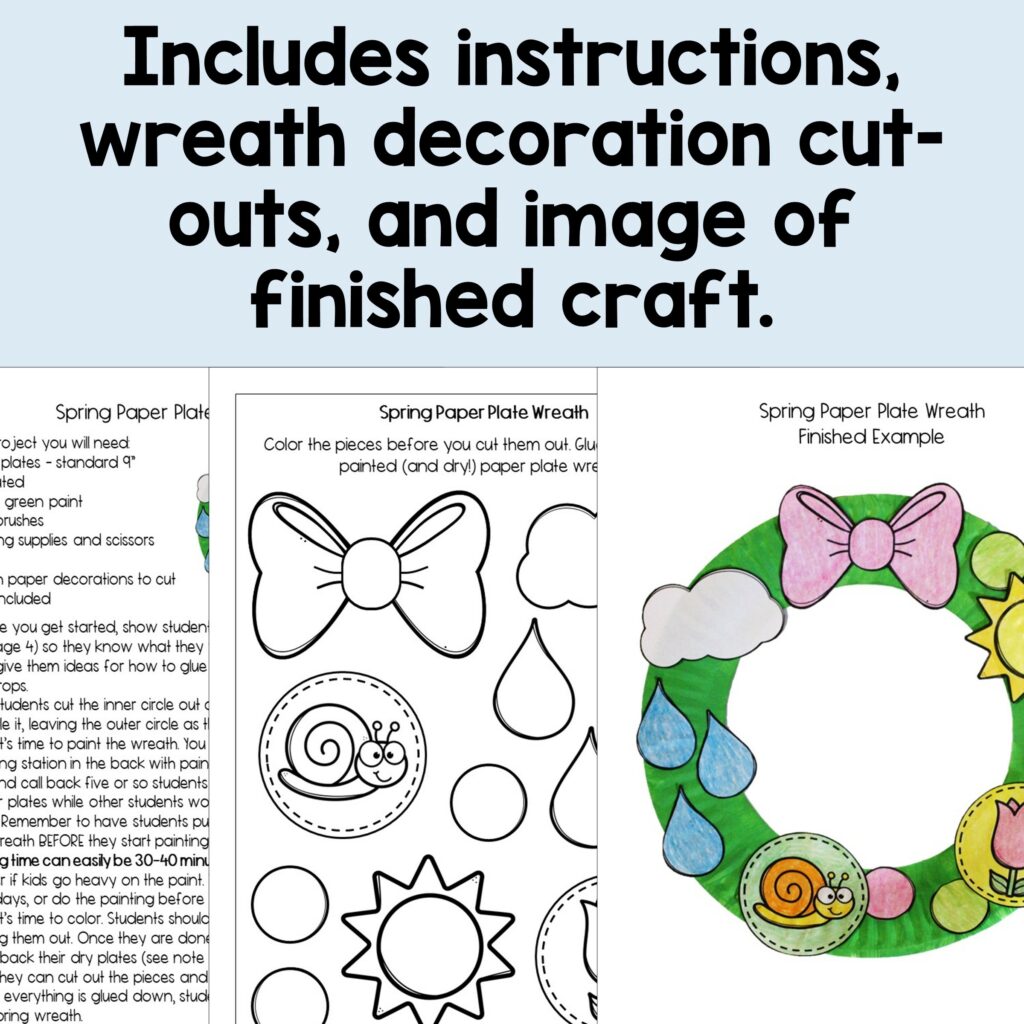 Spring Wreath Paper Plate Craft Activity | Made By Teachers