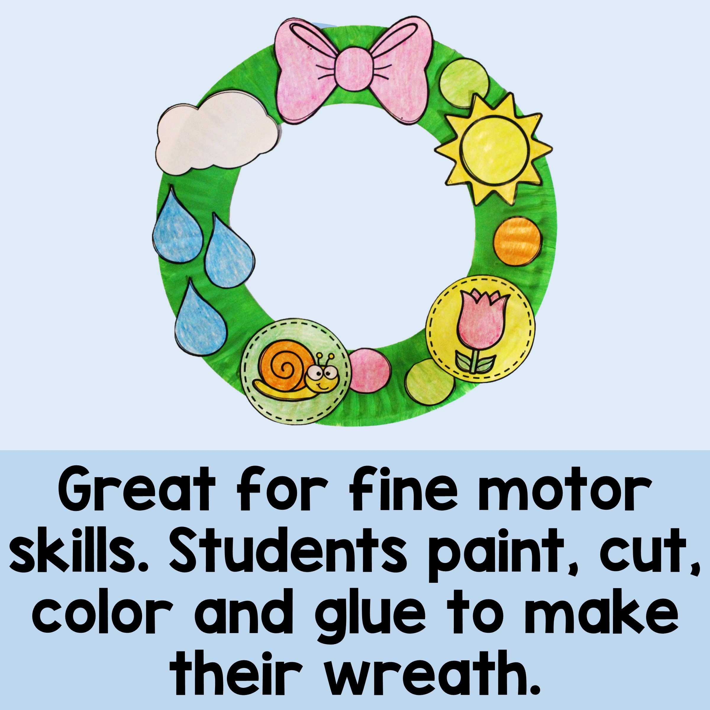 Spring Wreath Paper Plate Craft Activity | Made By Teachers