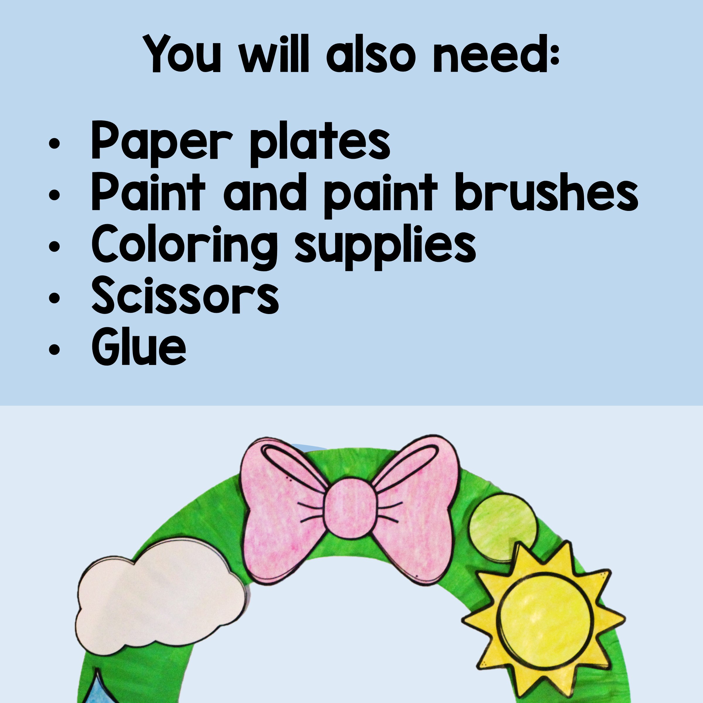 Spring Wreath Paper Plate Craft Activity | Made By Teachers