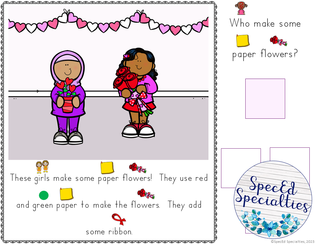 Valentine's Day Reading Comprehension Adapted Books (Lvl 3) | Made By ...