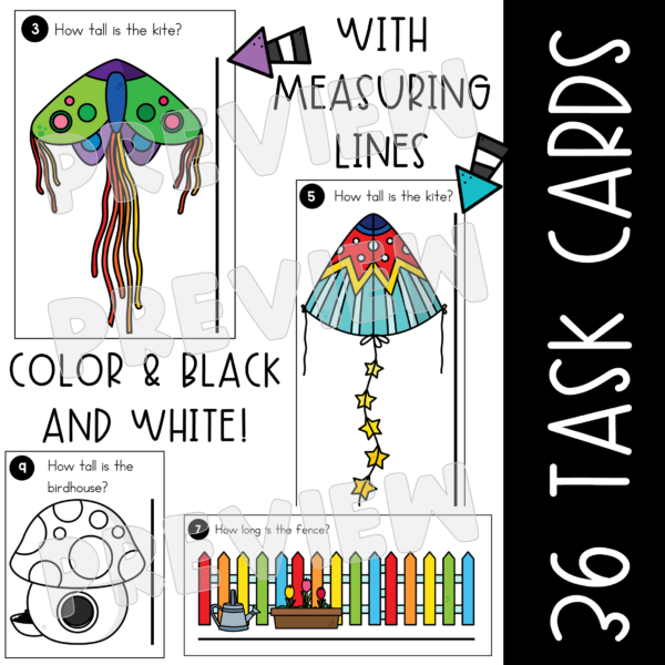 Spring Measuring Task Cards Spring Non Standard Measurement Standard ...