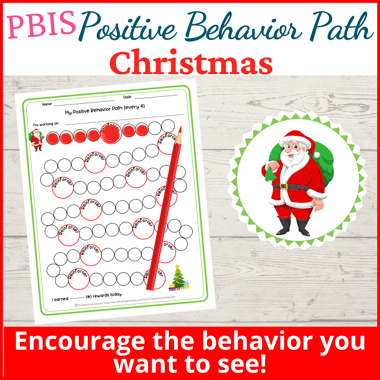 PBIS Positive Behavior Path- Christmas | Made By Teachers