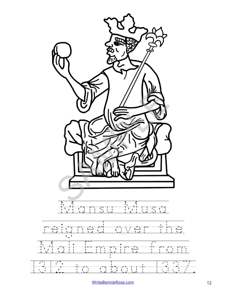 Kingdoms of Medieval Africa Coloring Book-Level B | Made By Teachers