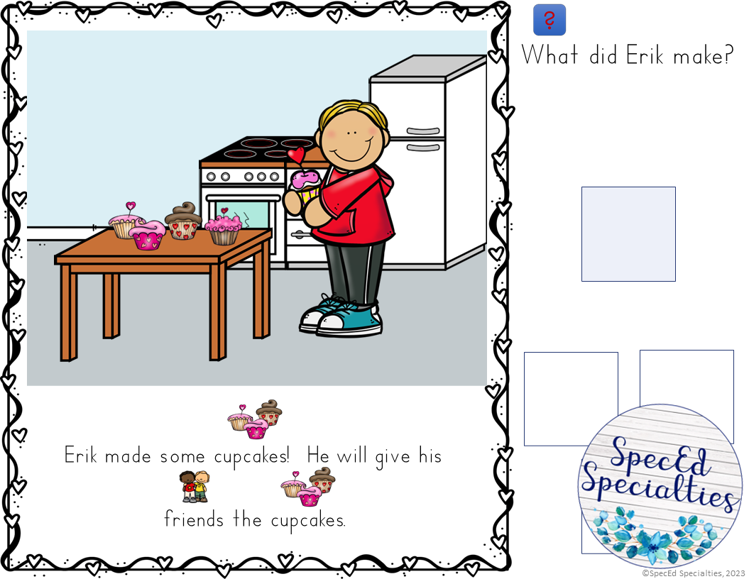 Valentine's Day Reading Comprehension Adapted Books (Lvl 2) | Made By ...