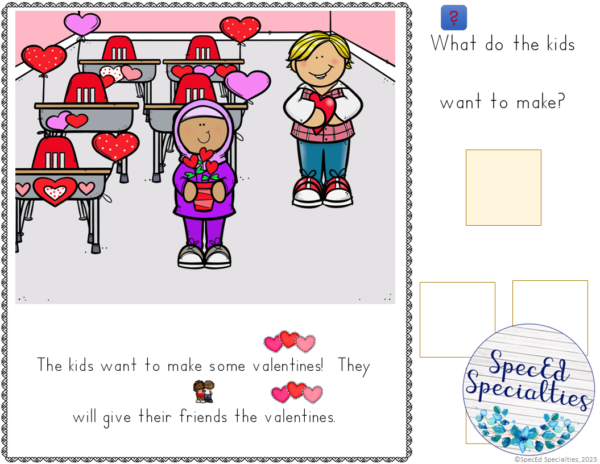 Valentine's Day Reading Comprehension Adapted Books (Lvl 2) | Made By ...