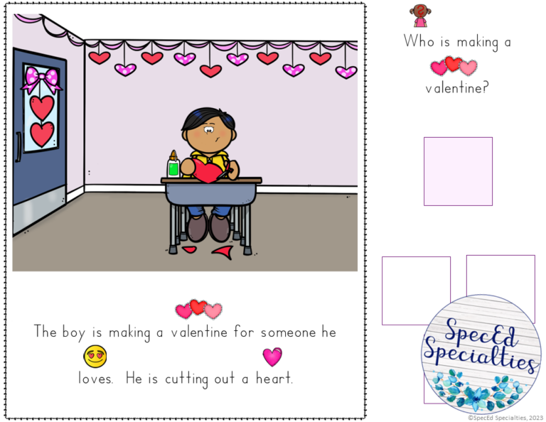 Valentine's Day Reading Comprehension Adapted Books (Lvl 2) | Made By ...