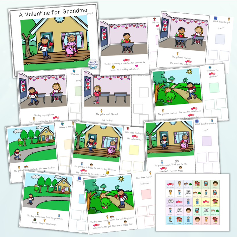 Valentine's Day Reading Comprehension Adapted Books (Lvl 2) | Made By ...