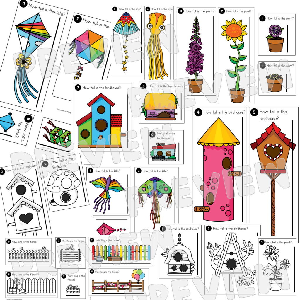 Spring Measuring Task Cards Spring Non Standard Measurement Standard ...