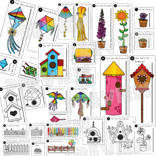Spring Measuring Task Cards Spring Non Standard Measurement Standard ...