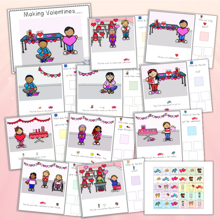 Valentine's Day Reading Comprehension Adapted Books (Lvl 1) | Made By ...