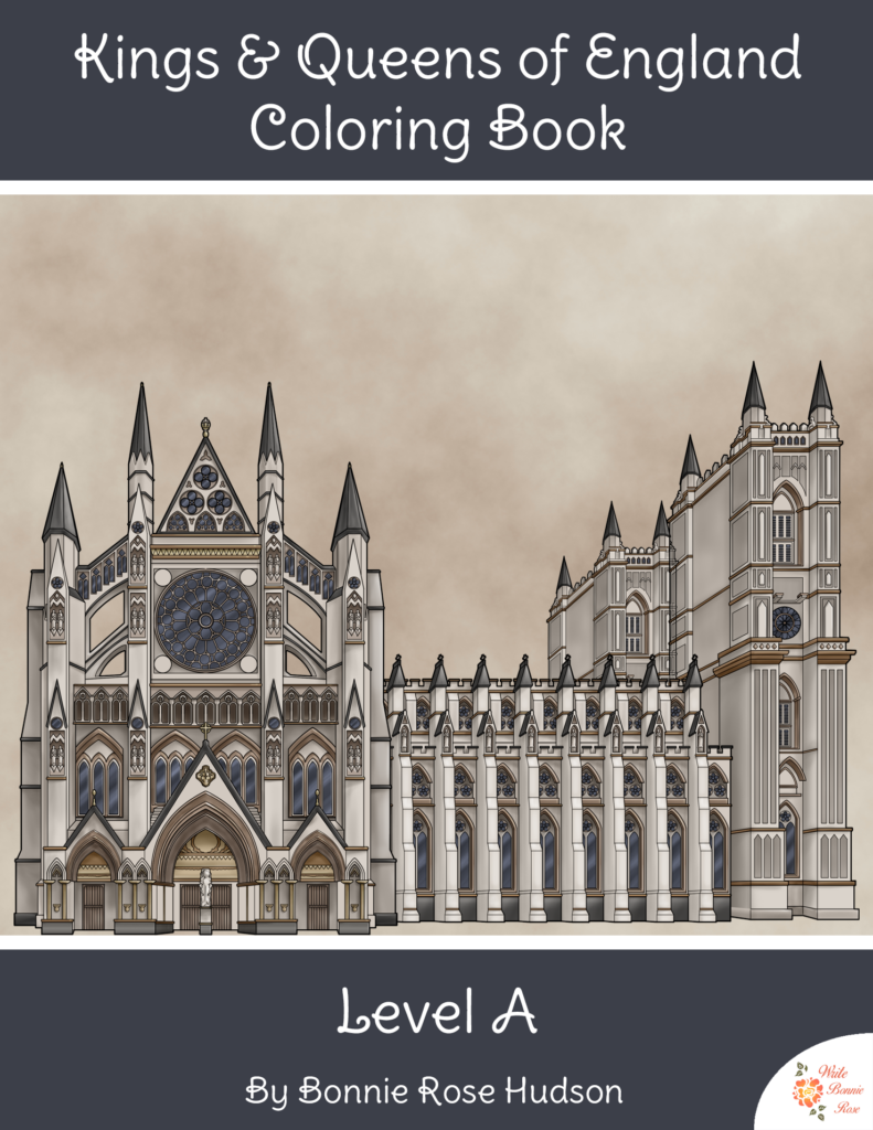Kings and Queens of England Coloring Book-Level A | Made By Teachers