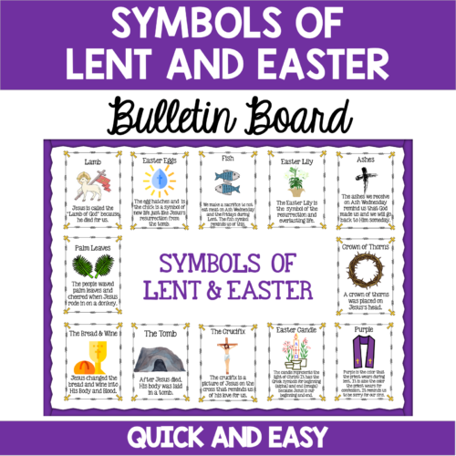 Christian Bulletin Board: The Symbols of Lent and Easter Posters | Made ...