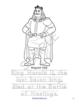 Kings and Queens of England Coloring Book-Level B | Made By Teachers