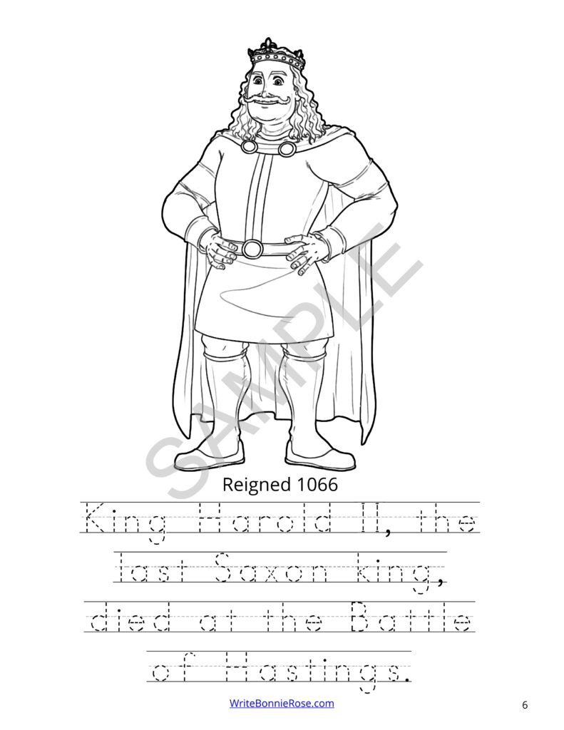 Kings and Queens of England Coloring Book-Level B | Made By Teachers