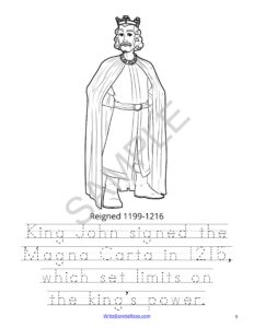 Kings and Queens of England Coloring Book-Level B - Made By Teachers