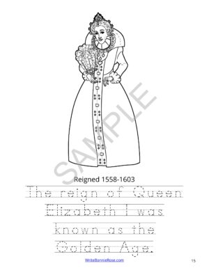 Kings and Queens of England Coloring Book-Level B | Made By Teachers