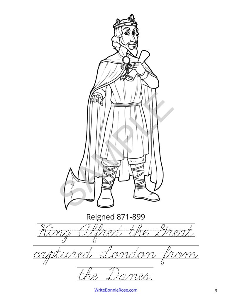 Kings and Queens of England Coloring Book-Level C | Made By Teachers