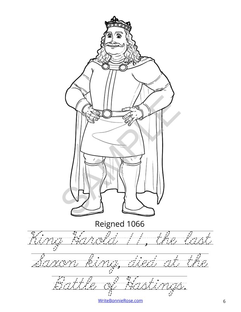 Kings and Queens of England Coloring Book-Level C | Made By Teachers