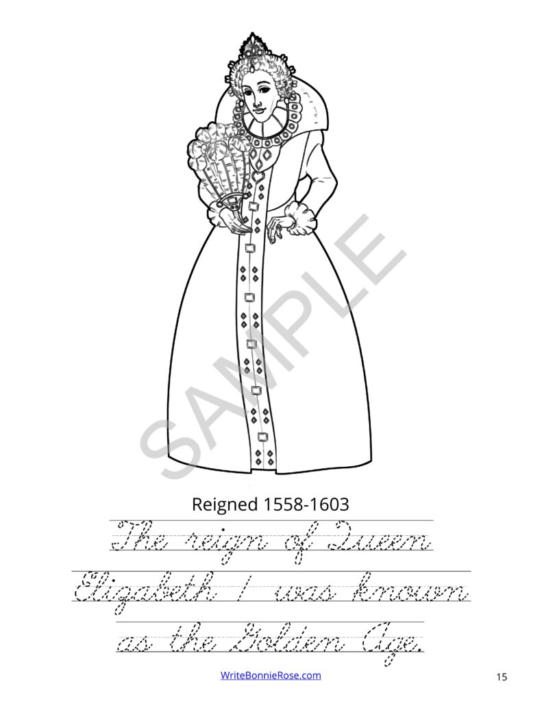 Kings and Queens of England Coloring Book-Level C | Made By Teachers