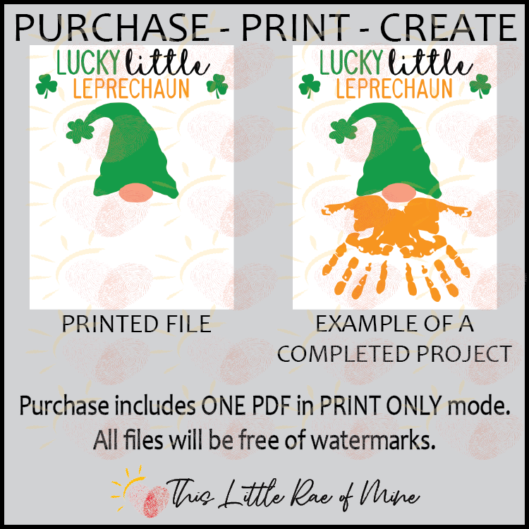 Lucky Little Leprechaun - St Patrick's Day Gnome - handprint Art ...
