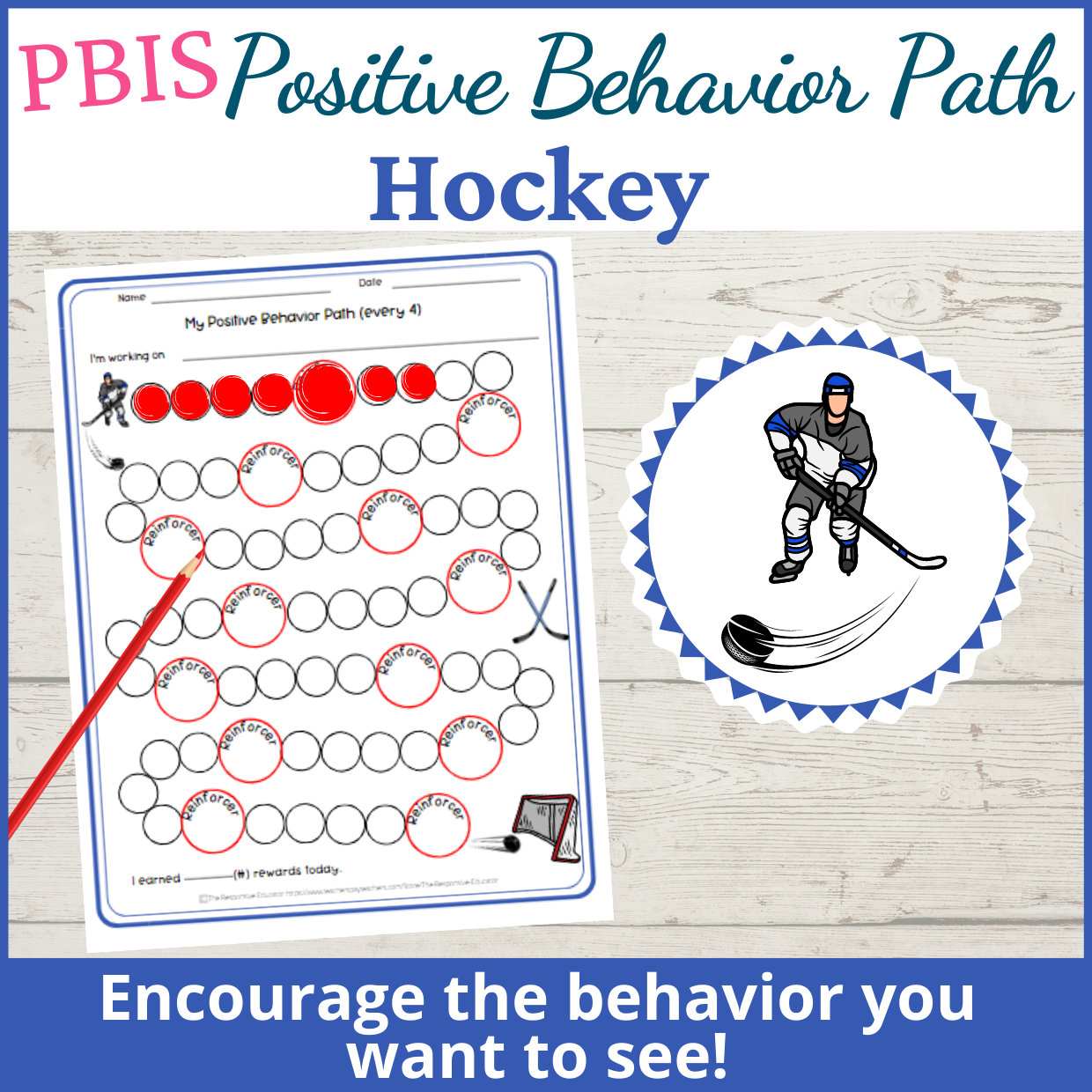 PBIS Positive Behavior Path- Hockey | Made By Teachers