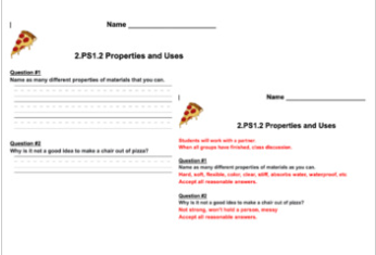 2nd Grade Science Properties and Uses 2.PS1.2 Activities | Made By Teachers