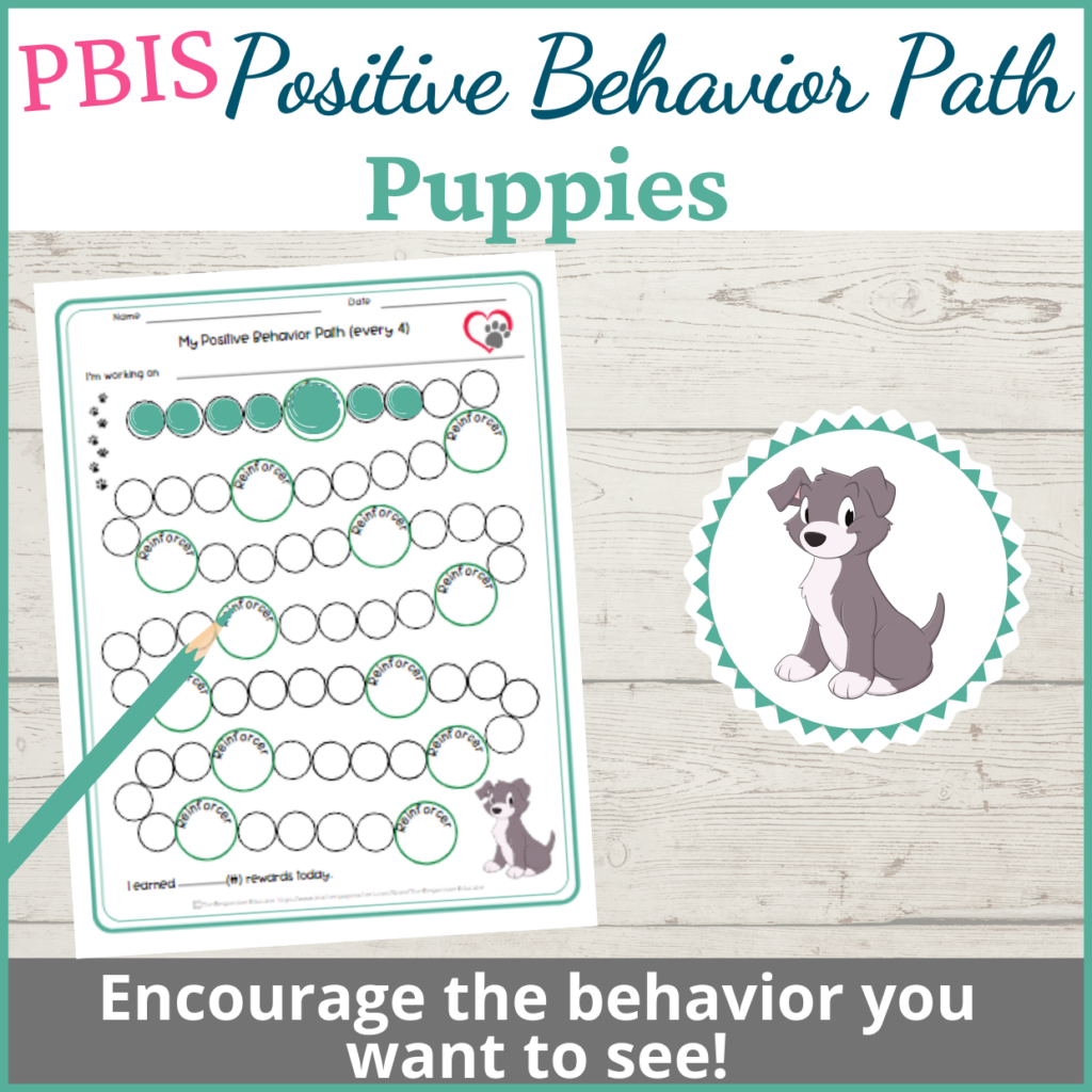 PBIS Positive Behavior Path- Puppies | Made By Teachers