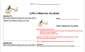 2nd Grade Science Object Pieces Activities 2.PS1.3 Activities | Made By ...