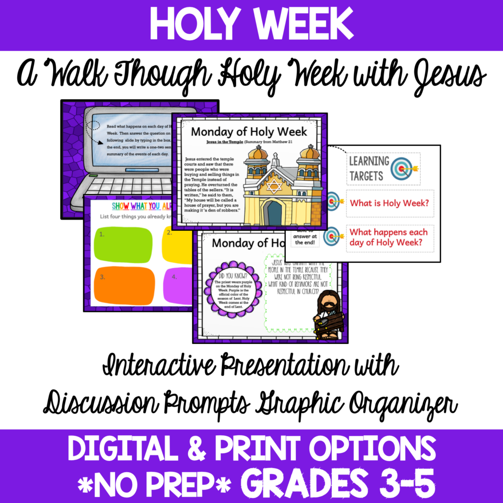 Lent Holy Week- Interactive Presentation and Reflection Questions ...