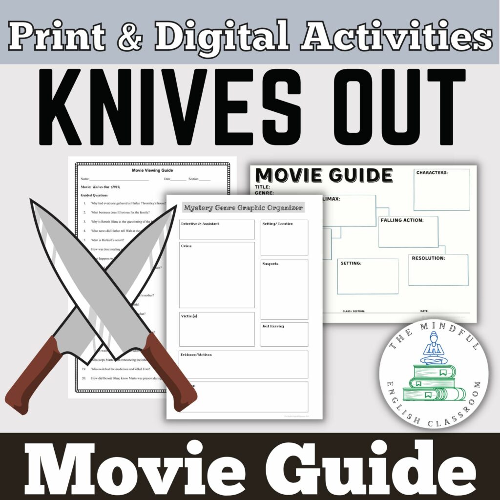 Knives Out (2019) | Movie Guide | Digital & Print Worksheets | Mystery ...