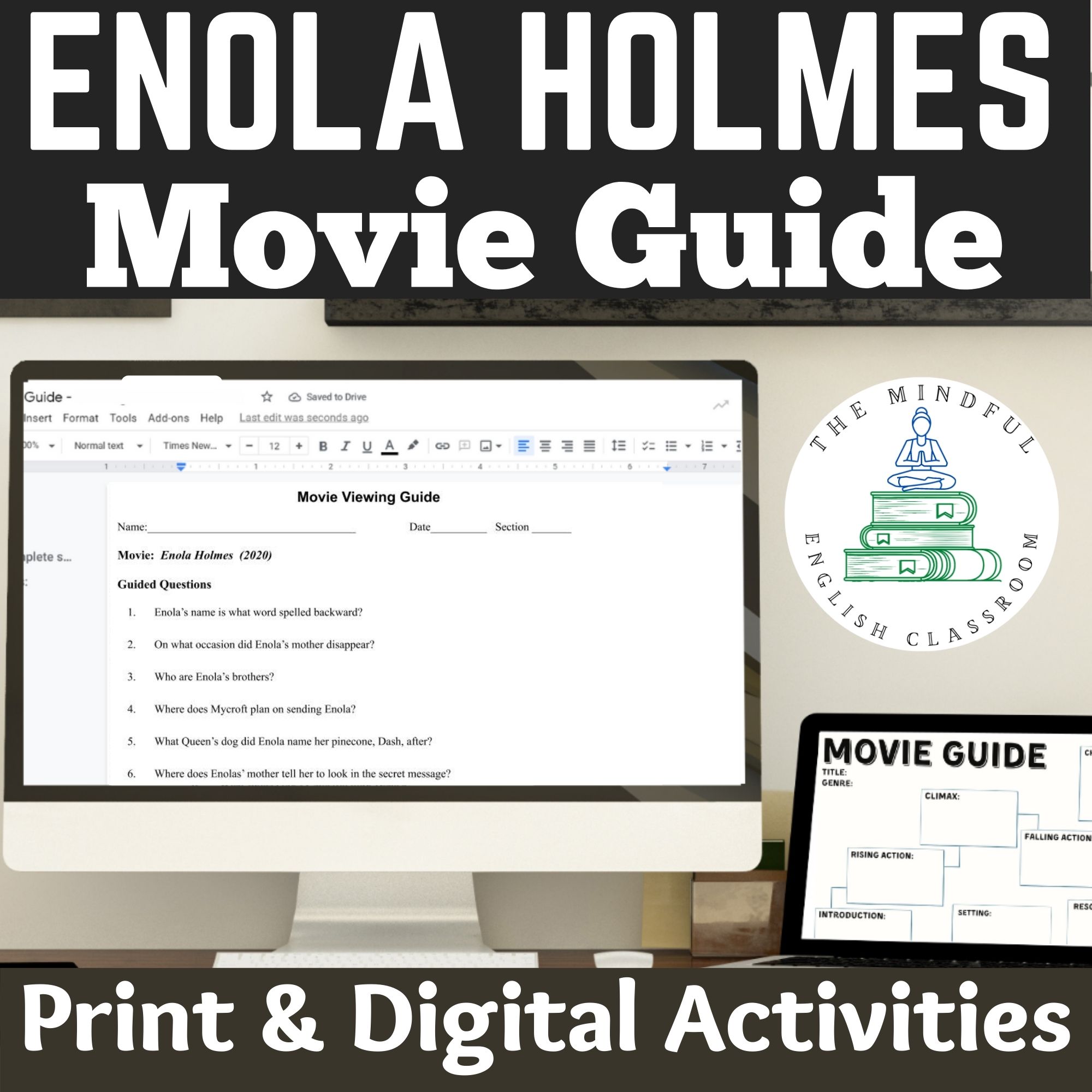 Enola Holmes Movie Guide | (2020) | Digital & Print Worksheets ...