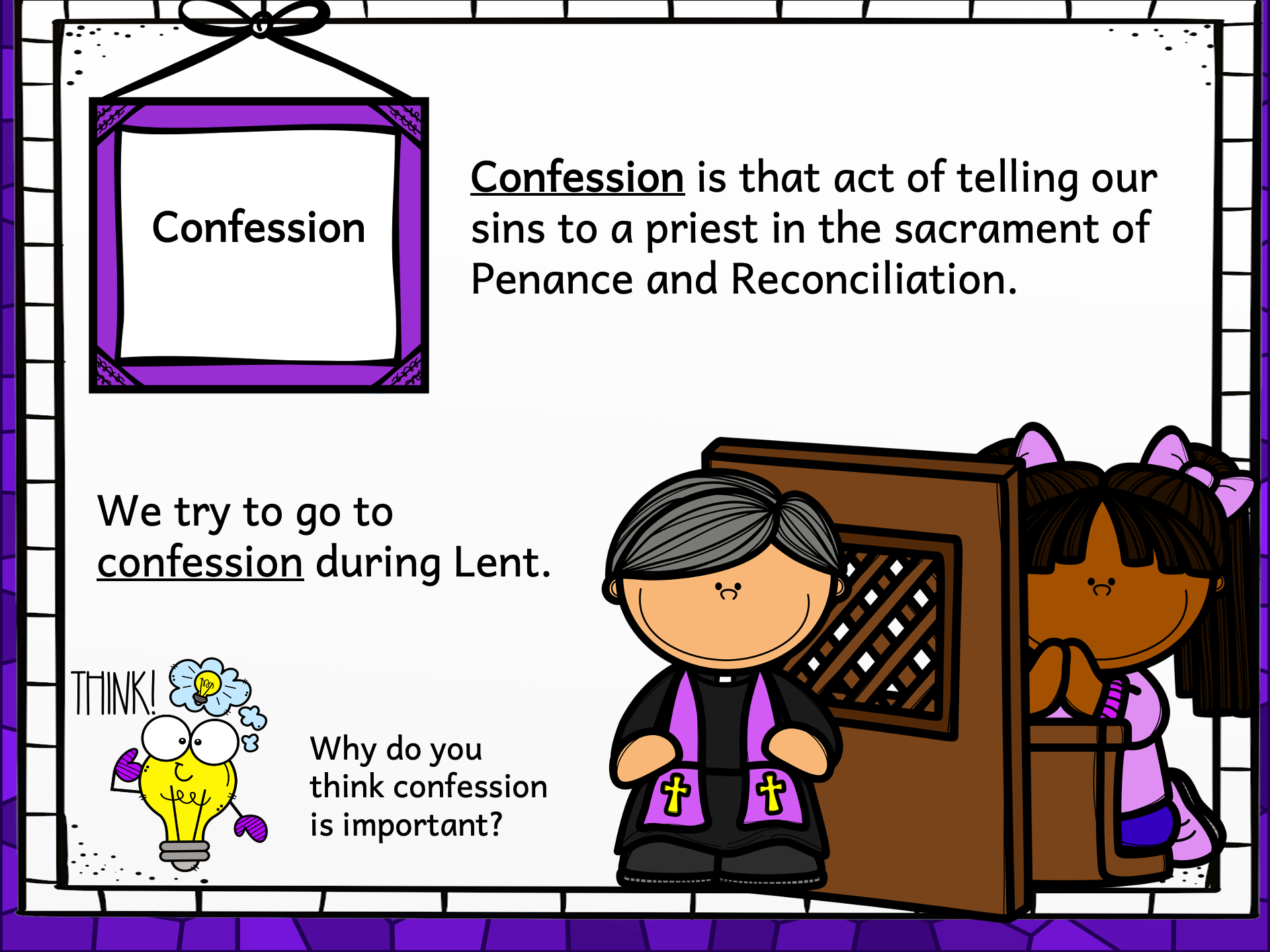 Lenten Vocabulary Word Cards and Reflections | Made By Teachers