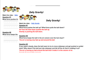3rd Grade Science Balanced & Unbalanced Forces 3.PS2.1 Activities ...