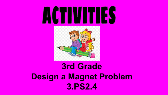 3rd Grade Science Design a Magnet Problem 3.PS2.4 Activities | Made By ...