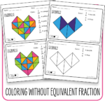 Valentine's Day Math Activity Coloring Fractions Heart Math Centers ...