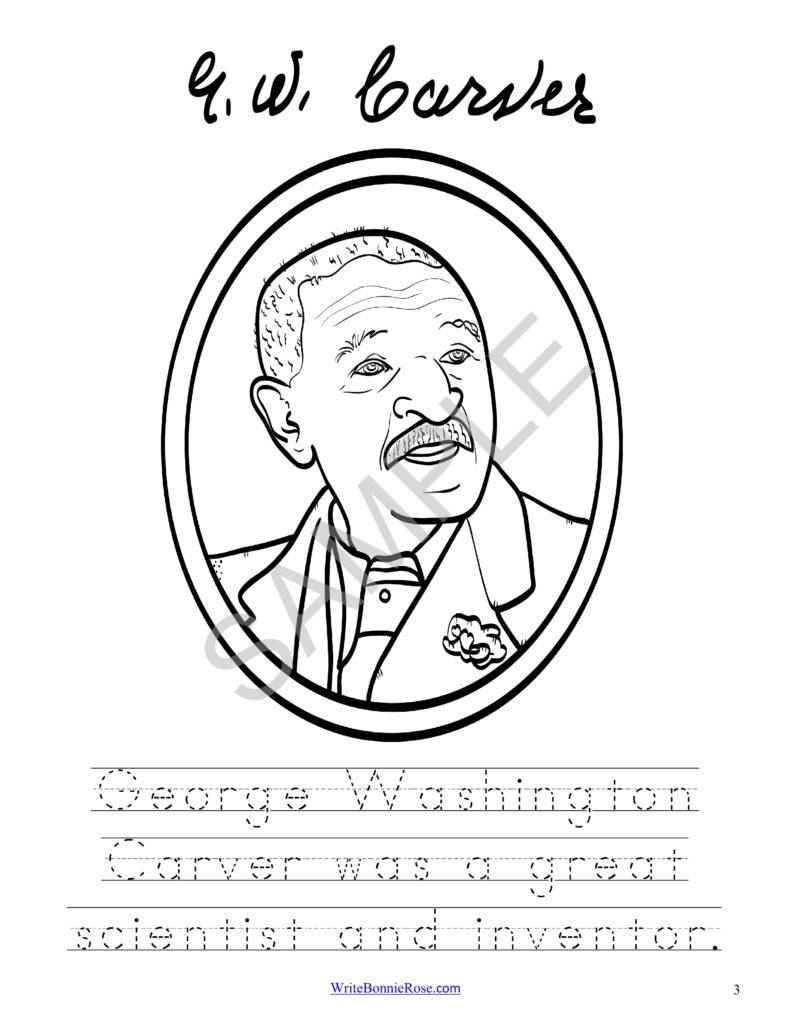 Life of George Washington Carver Coloring Book-Level B | Made By Teachers