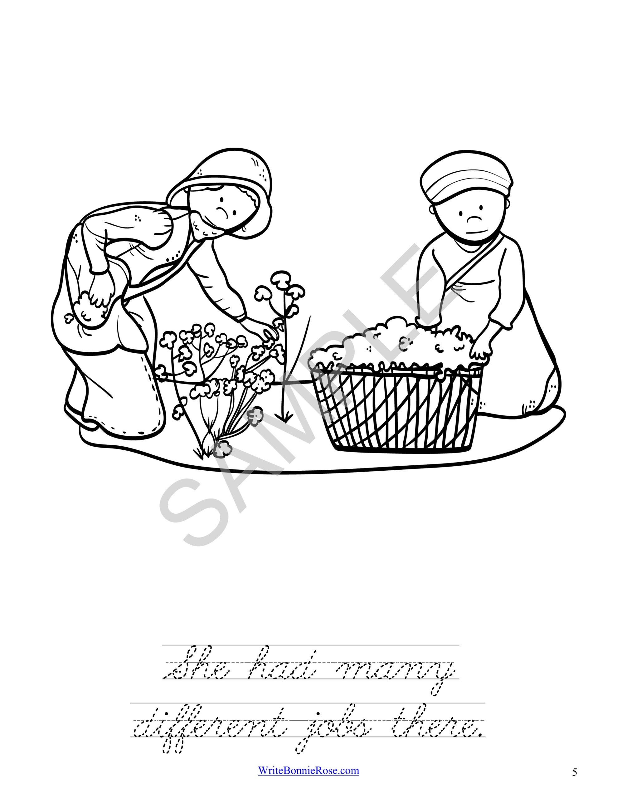 Life of Harriet Tubman Coloring Book-Level C | Made By Teachers