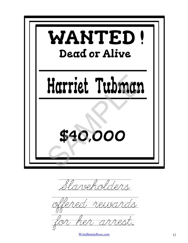 Life of Harriet Tubman Coloring Book-Level C | Made By Teachers
